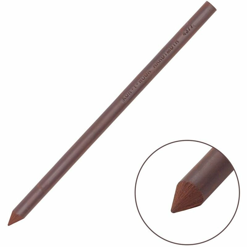 Сепия KOH-I-NOOR "Gioconda", коричневая светлая, стержень, 5,6 мм, 6 шт, пластиковый короб (4377011006PK)