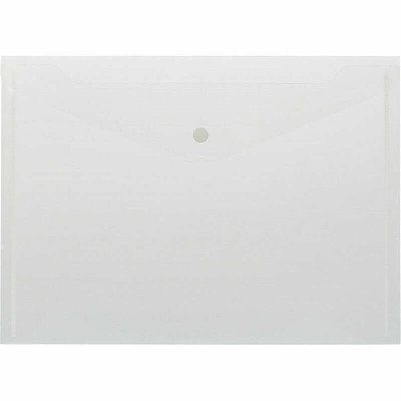 Папка-конверт на кнопке Attache 180 мкм, бесцветный