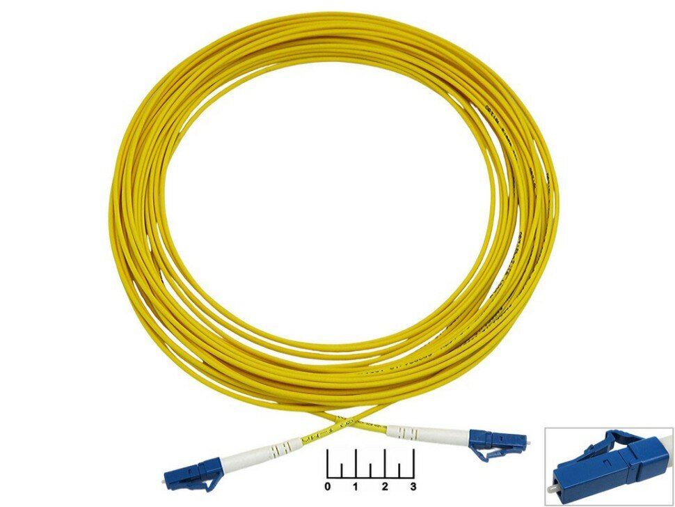 Шнур оптический LC/UPC-LC/UPC 2.0мм 10м