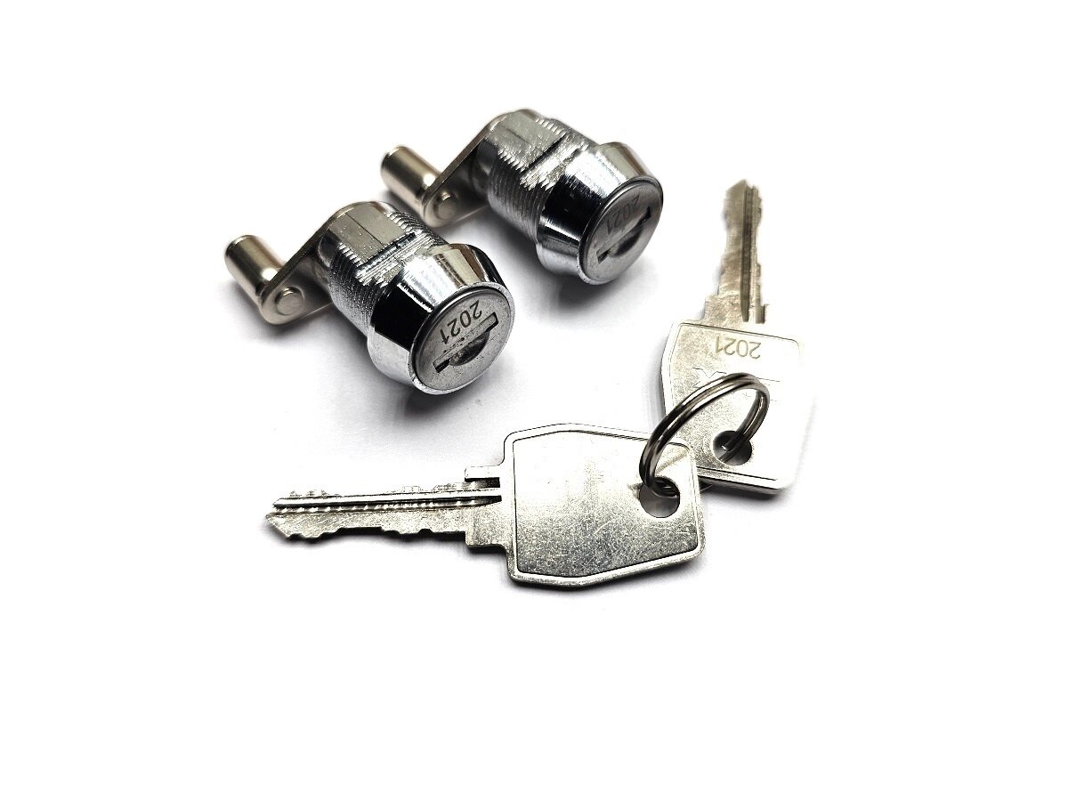 Замок автобокса старого образца LUX 390 / 600 / 735 / 960 комплект (люкс 2 личинки + 2 ключа) арт. 792368