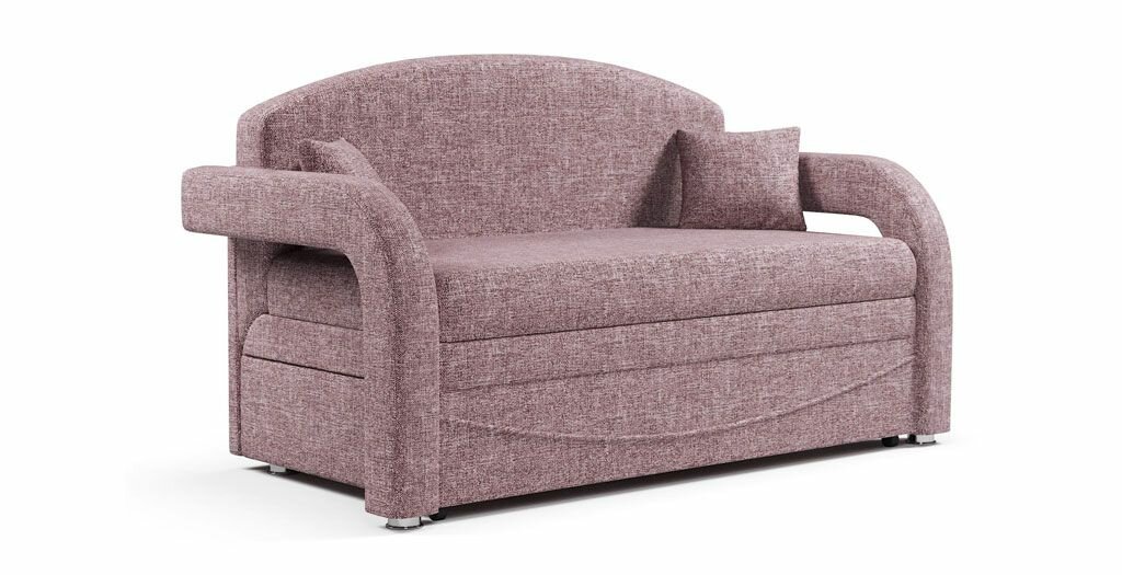 Диван-кровать Алекс 140, 165х80х87 см, рогожка Savana Dimrose, механизм Выкатной, детский диван раскладной, с ящиком