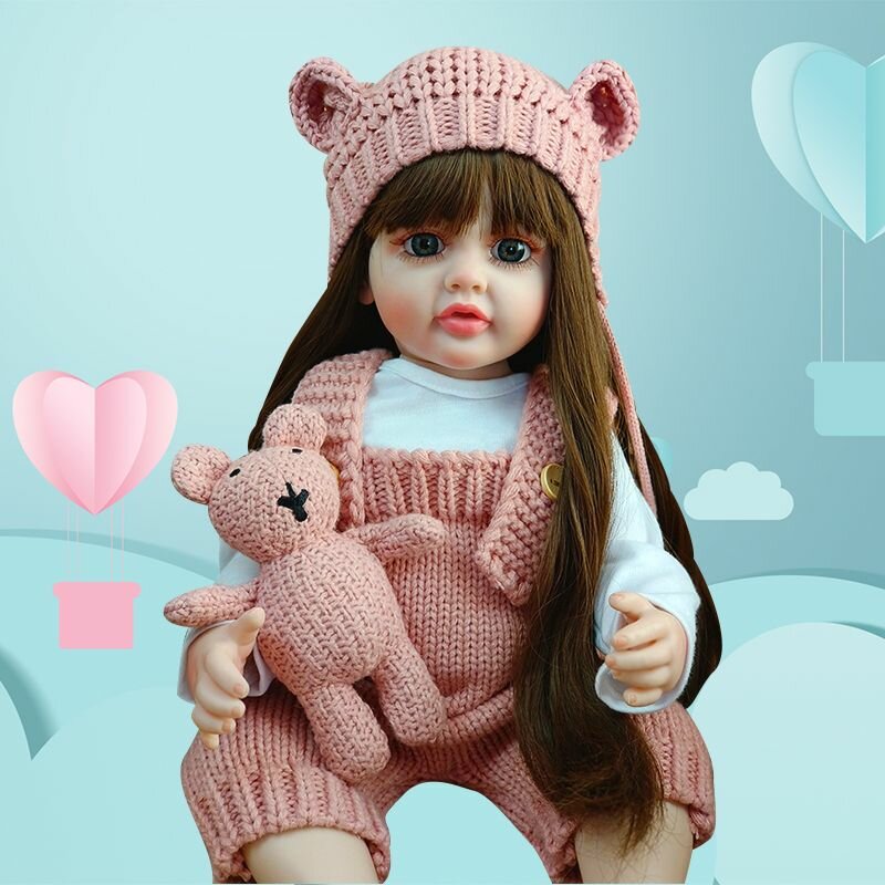 Полное пластиковое тело reborn baby doll 55 см моющаяся имитационная игрушка-компаньон