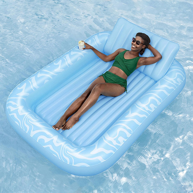 Надувной шезлонг для плавания Tanning Lounge 214*155 см, Bestway, 43838