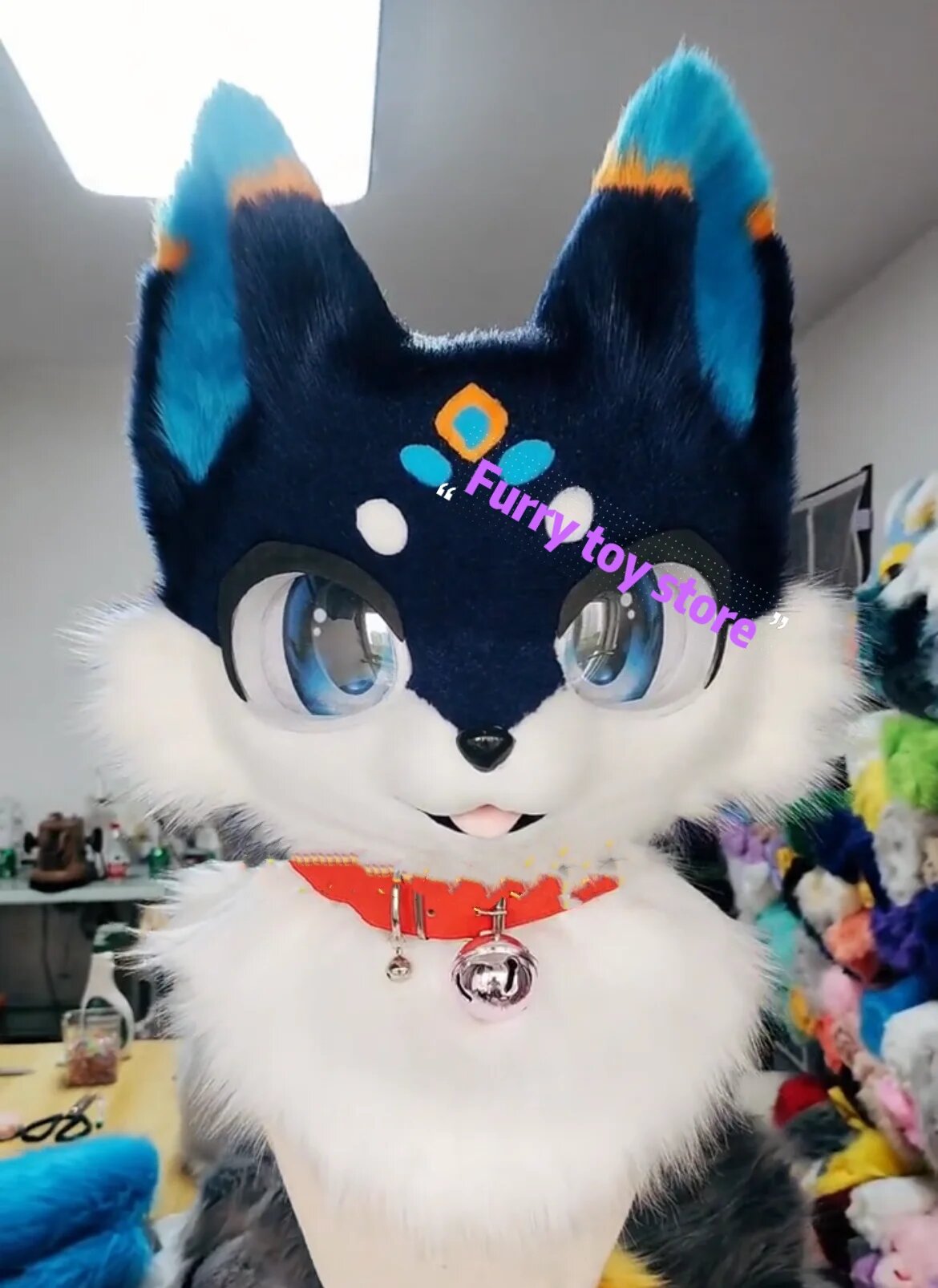 Костюм волка из полиэстера Kig Синий, Темно-синий