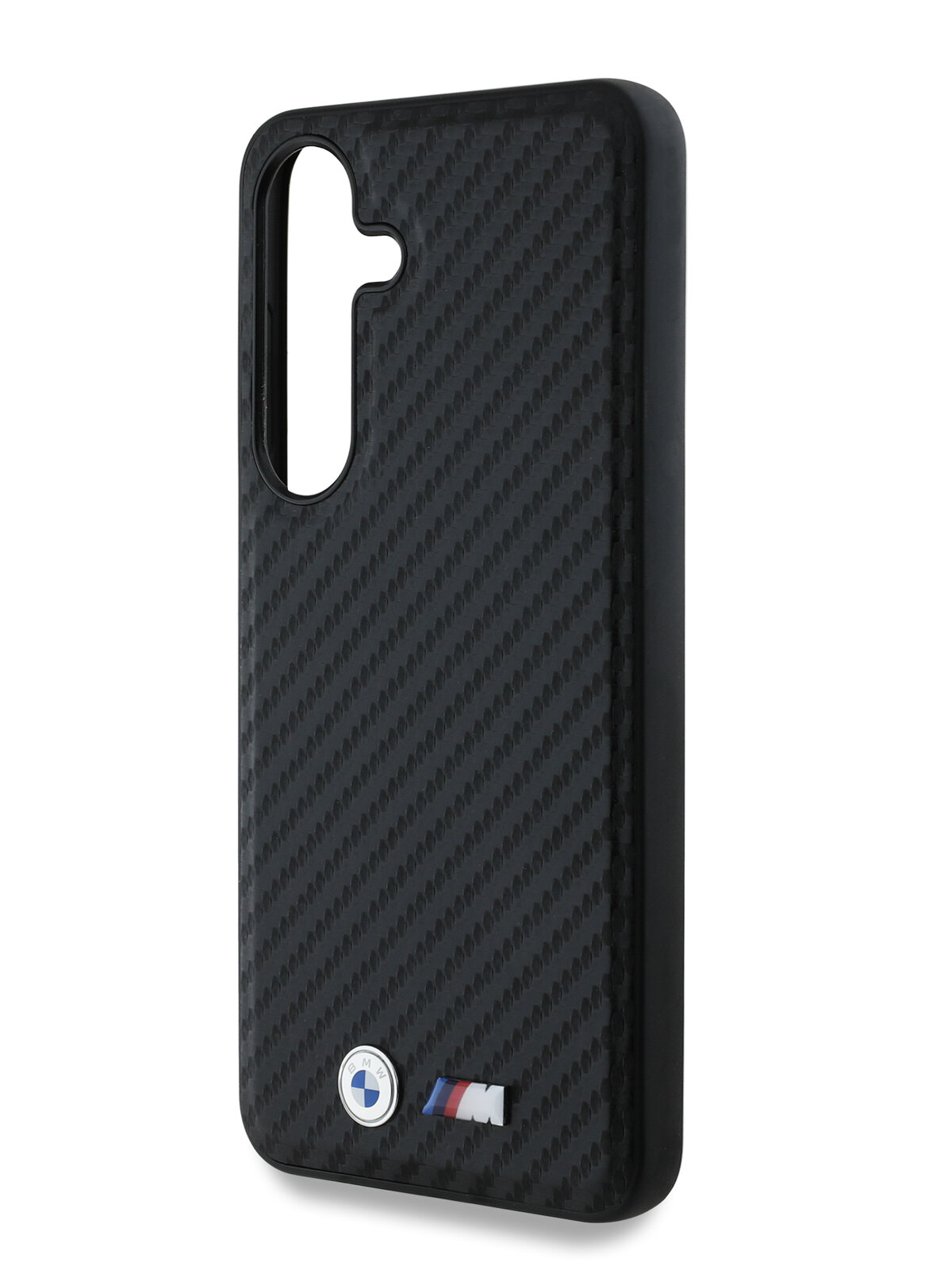 BMW для Galaxy S25 чехол M-Collection PU Carbon Metal logo Hard Black (MagSafe)