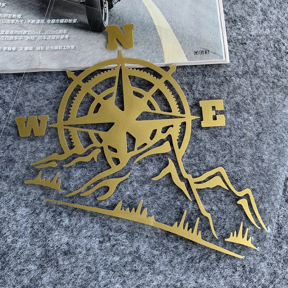 Jungle Adventure Compass 4x4 Offroad Refletor Мото наклейки Аксессуары для мотоциклов Matte Gold