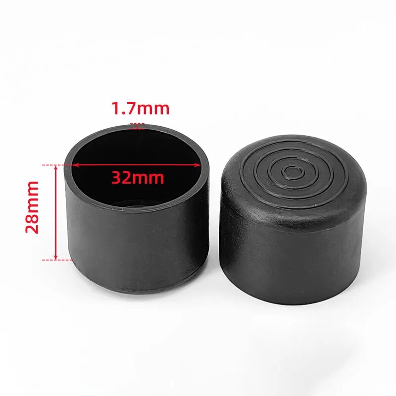6 мм-60 мм мебельный стол, наконечник для ног, ножки стула, силиконовая накладка, защитная крышка, круглая черная резиновая заглушка для труб, крышка, защита отверстия для трубки
