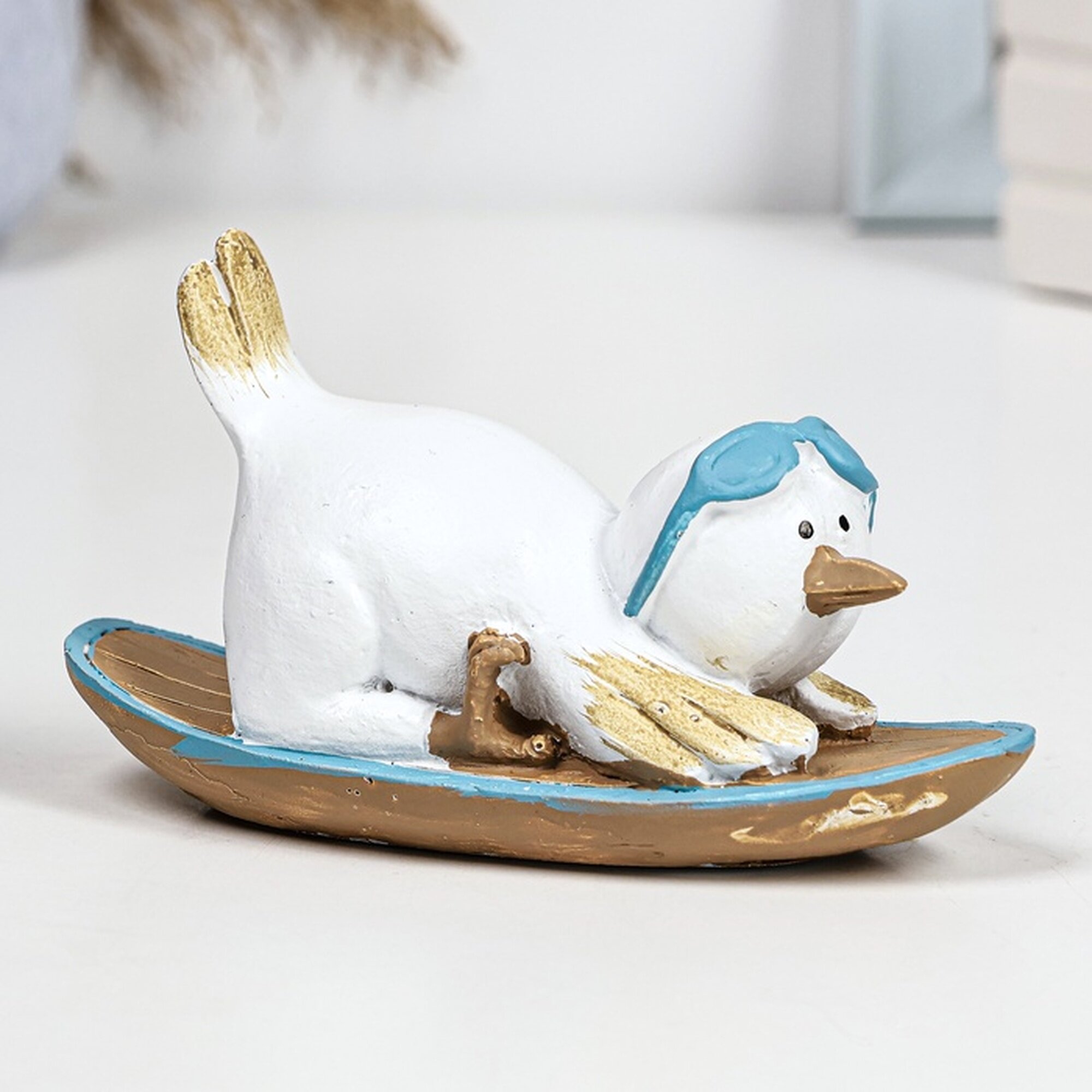 Фигурка Take It Easy «Пингвин на борде», из полистоуна, 14 см