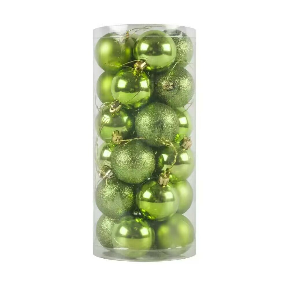 Christmas decorations 6cm24 Christmas ball set, colored ball, plastic electroplated ball, Christmas tree pendant