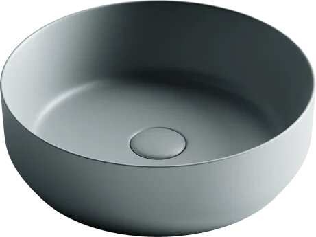 Накладная раковина Ceramicanova Element CN6022MH 39 накладная, без отверстия под смеситель, фарфоровая, круглая, раковина для ванной, серая