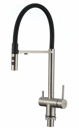 Смеситель для кухни с подключением к фильтру, с магнитным держателем, FS1262-Q01, графит/черный