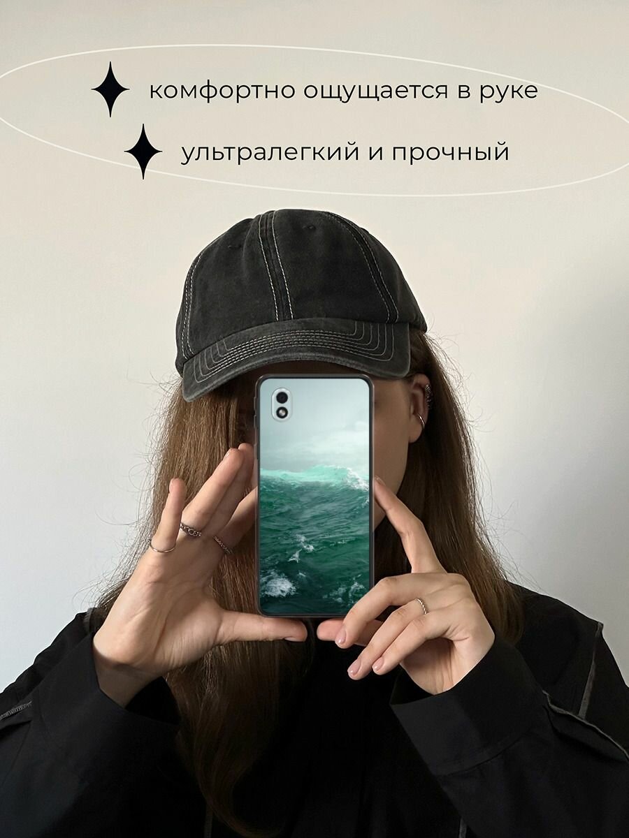 Чехол на Samsung Galaxy A01 Core / Самсунг Галакси А01 Core с принтом "Волны 12" — фото 1