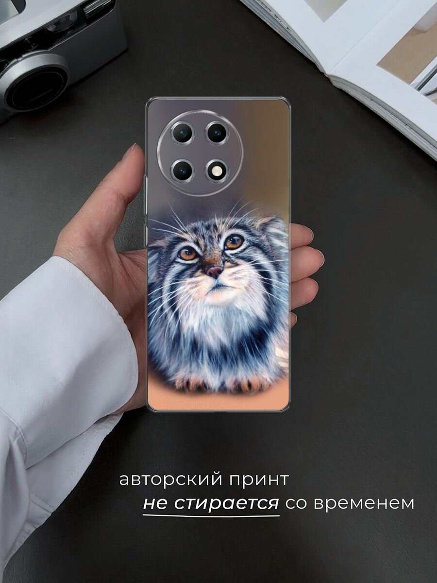 Чехол на Tecno Camon 30S / Текно Камон 30S с принтом "Кот манул 2" — фото 1