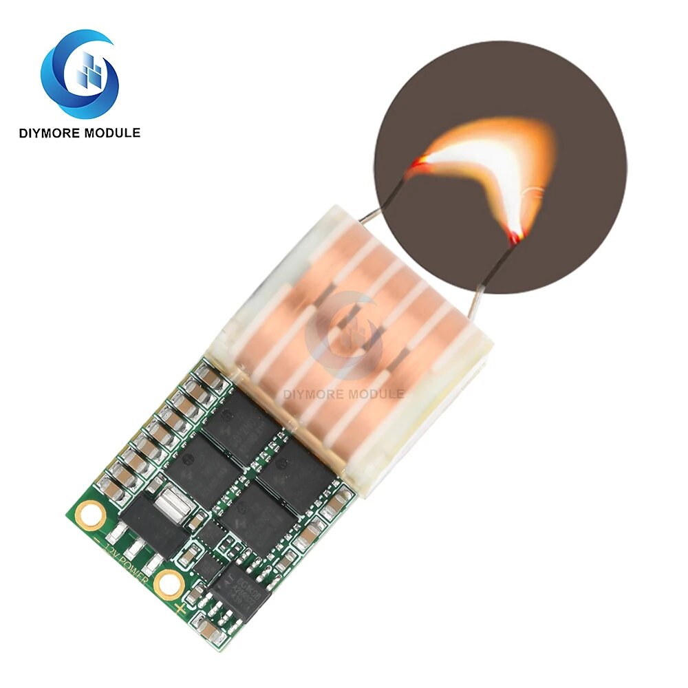 DC 9-12V до AC 20KV Высокочастотная усилительная катушка переменного тока Высоковольтный модуль зажигания 12V Низкая тепловая дуга для 10 минут 70 Вт