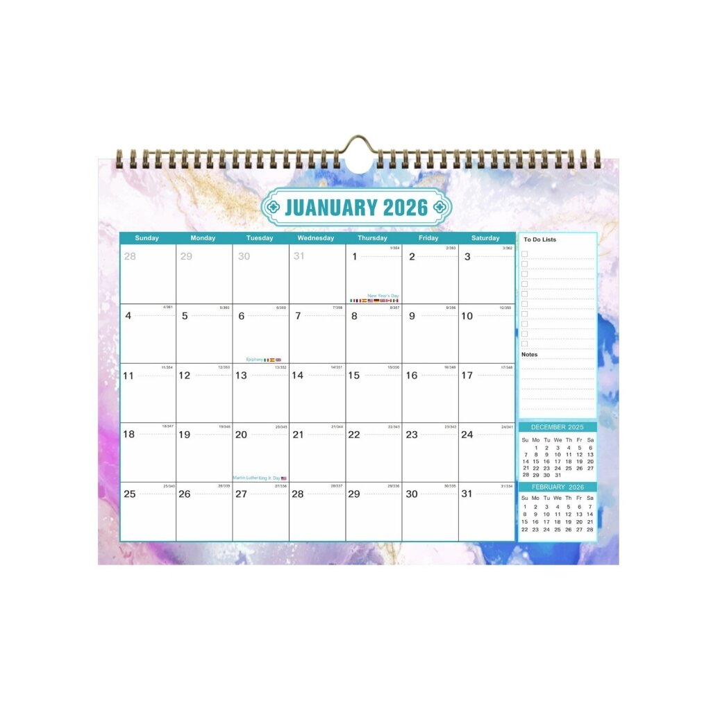 2026 2027 Английский Календарь YO Coil Настенный Календарь-010