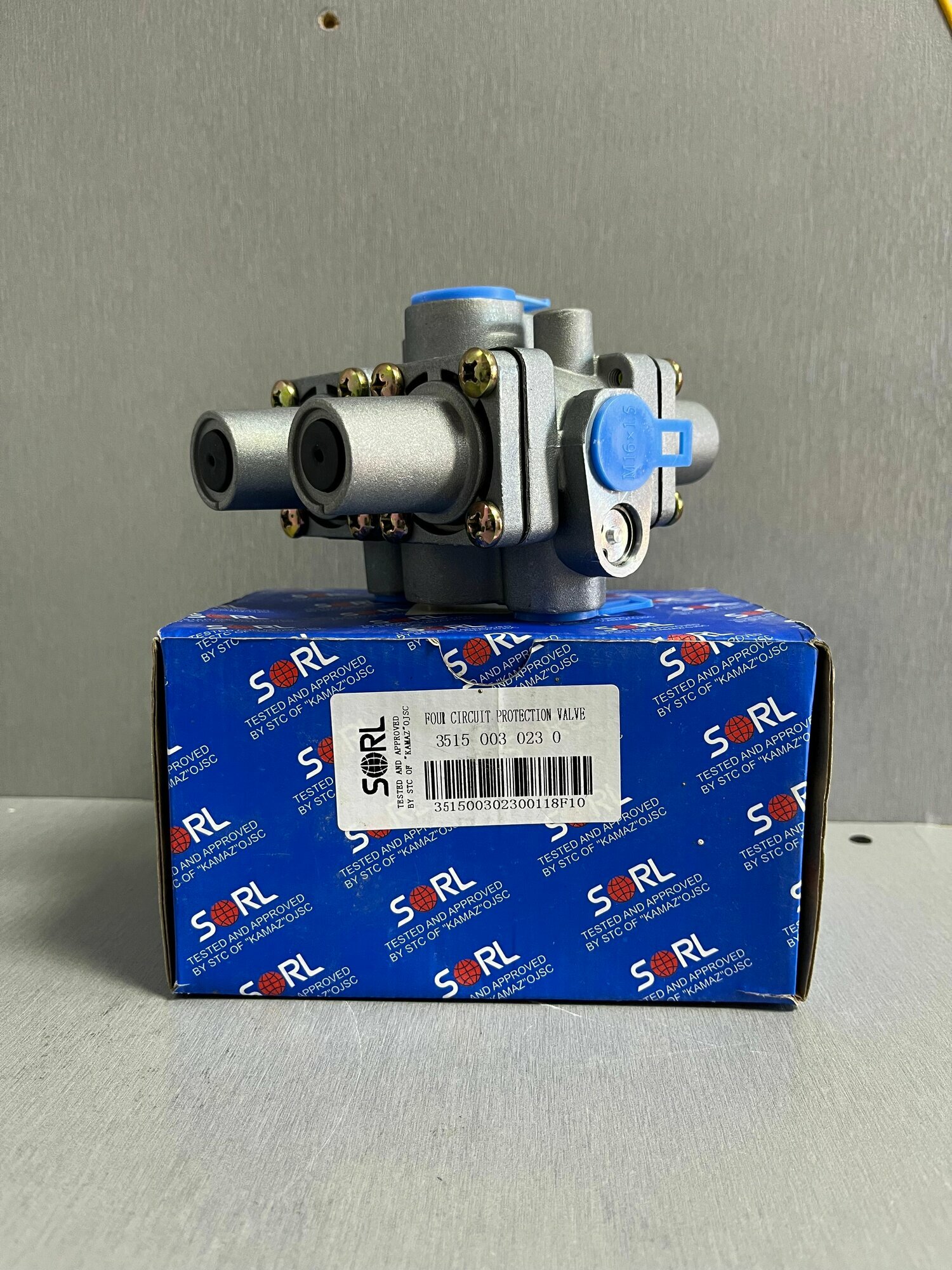 Клапан защитный 4-х контурный SORL ЗИЛ/КАМАЗ урал /МАЗ/ арт. 3515 003 023 0