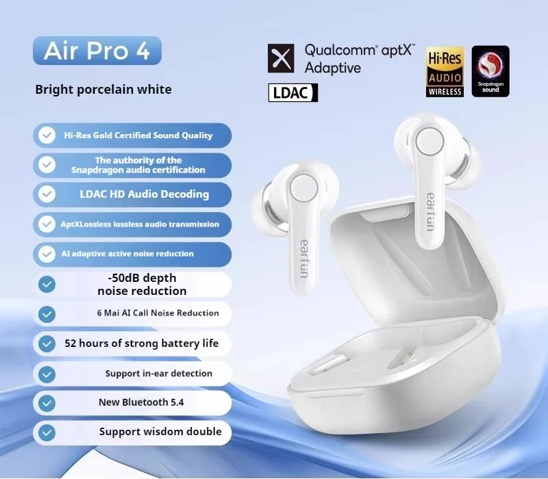 Earfun Air Pro 4, белый, ANC