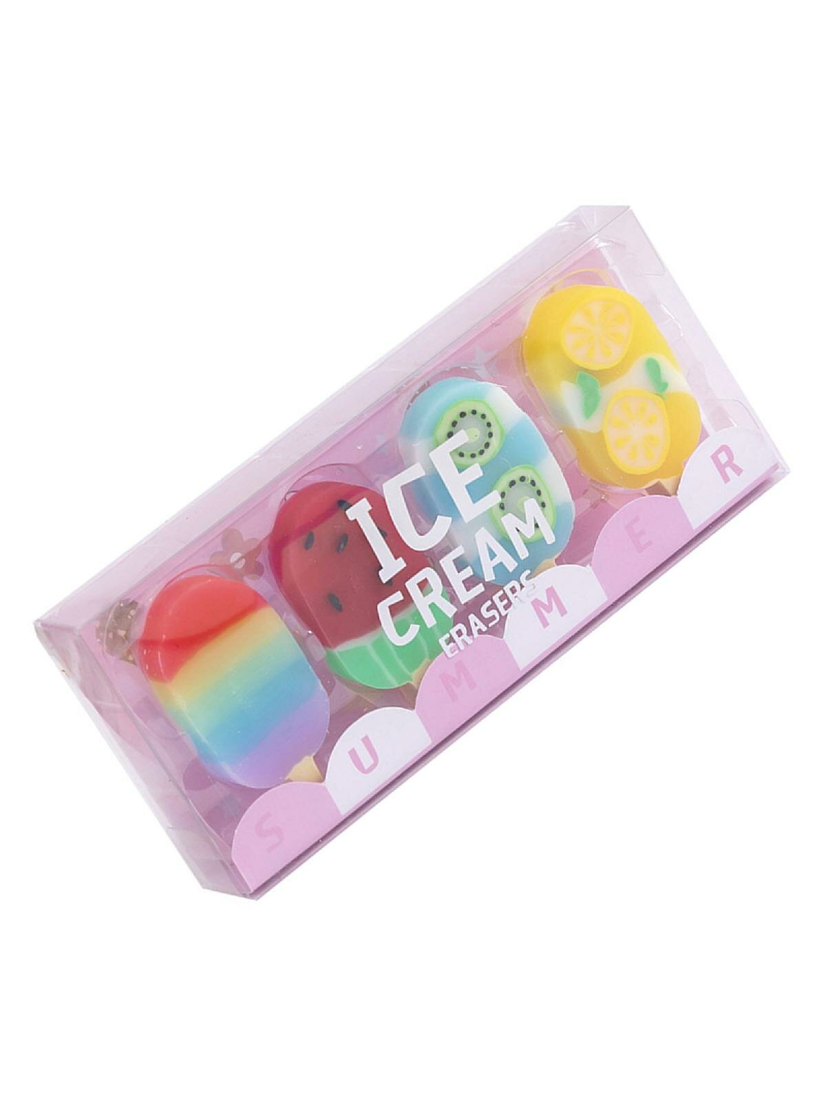1 коробка мороженого красочный ластик для мороженого