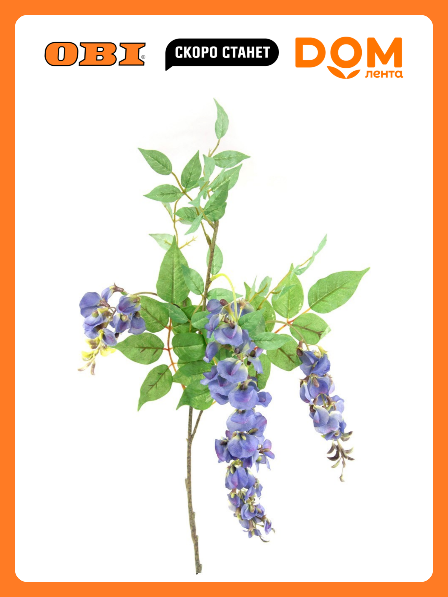 Глициния, 93см, синий