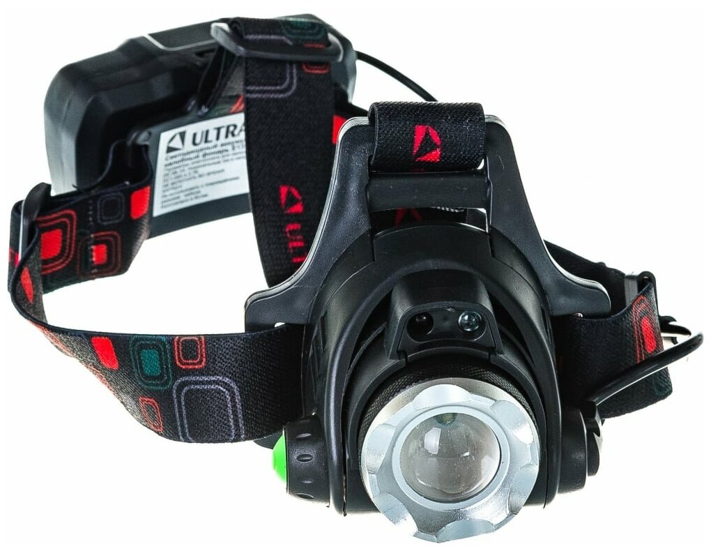 Аккумуляторный налобный фонарь Ultraflash E1336 ,7В, черный 13906
