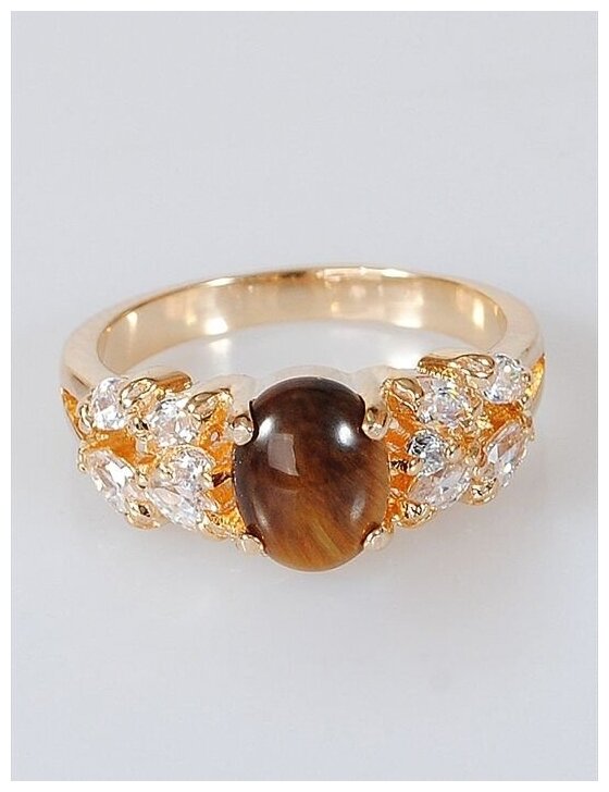 Кольцо, тигровый глаз