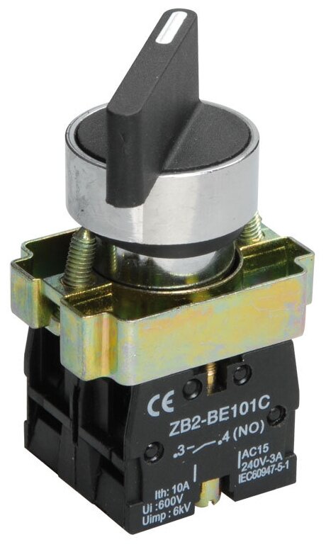 IEK Переключатель LAY5-BJ33 3 положения I-0-II длин ручка