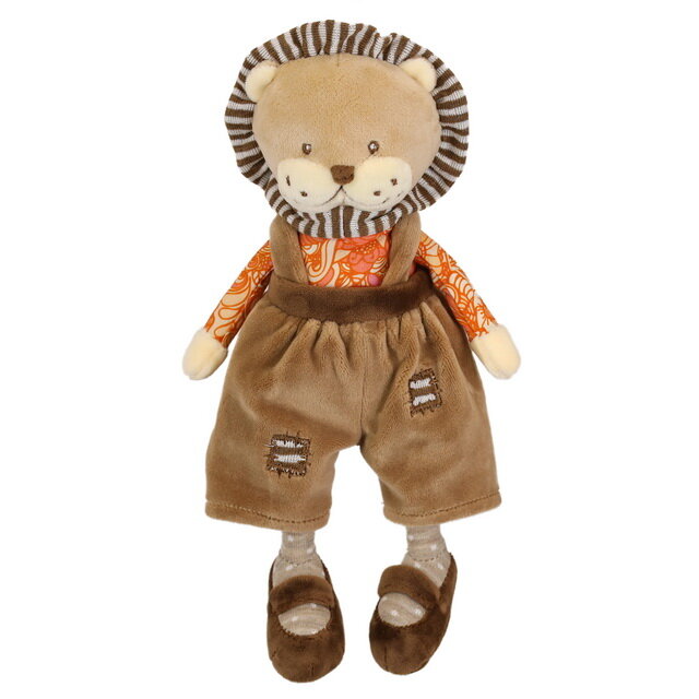 Мягкая игрушка Лев Лео в кофейном комбинезоне 20 см, Barbara Bukowski, Bukowski, 0222WAA00-0114-3