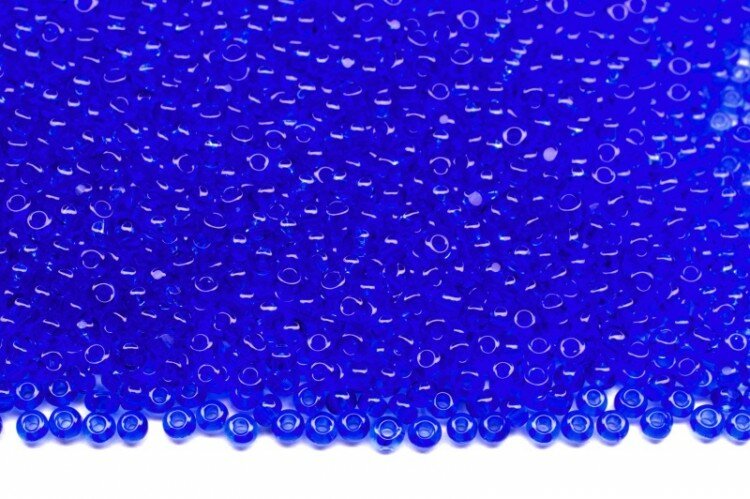 Бисер чешский PRECIOSA Граненый Шарлотта 13/0 30050 синий прозрачный, 10 грамм