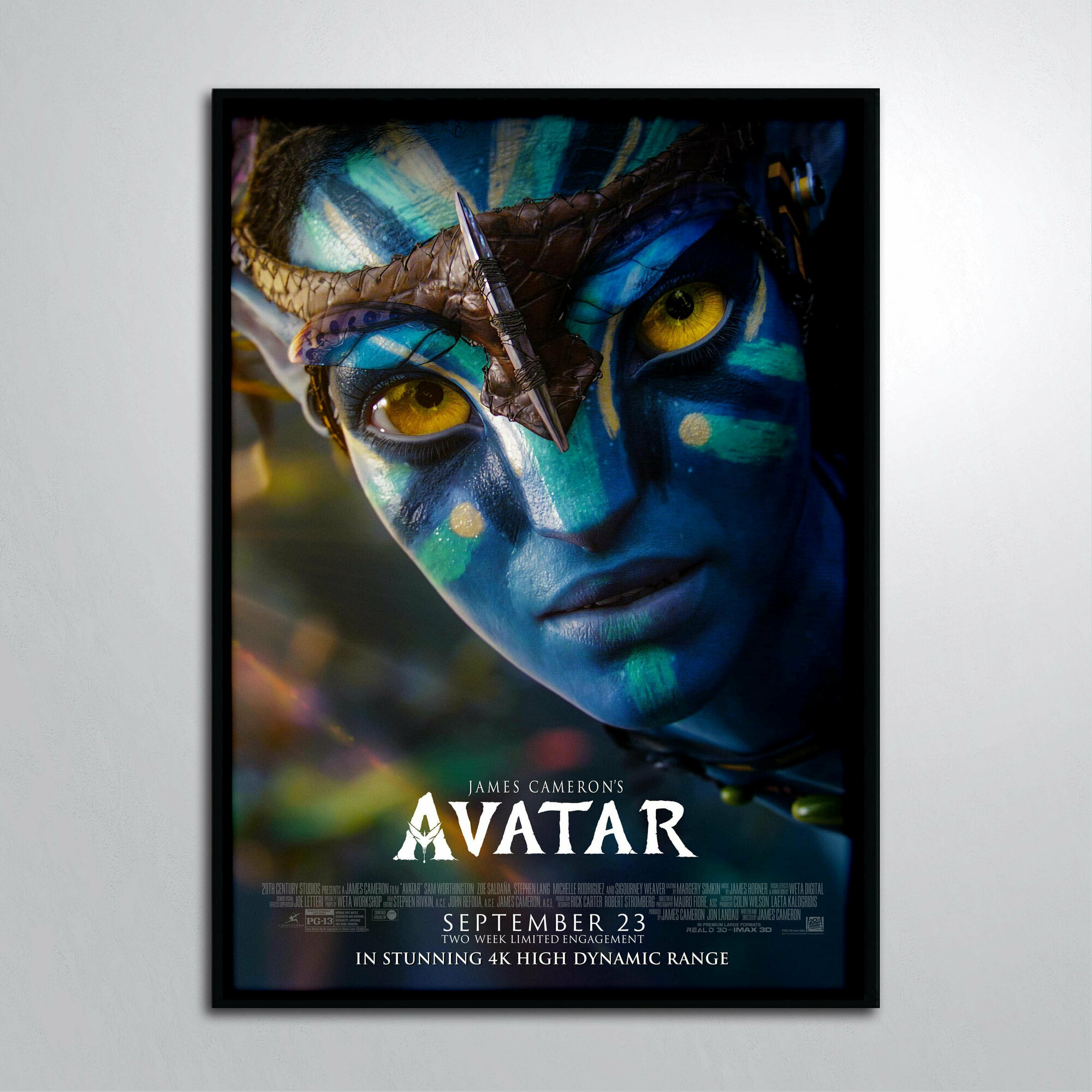Постер без рамы/Джеймс Кэмерон Аватар Нейтири – Зои Салдана Портрет Avatar