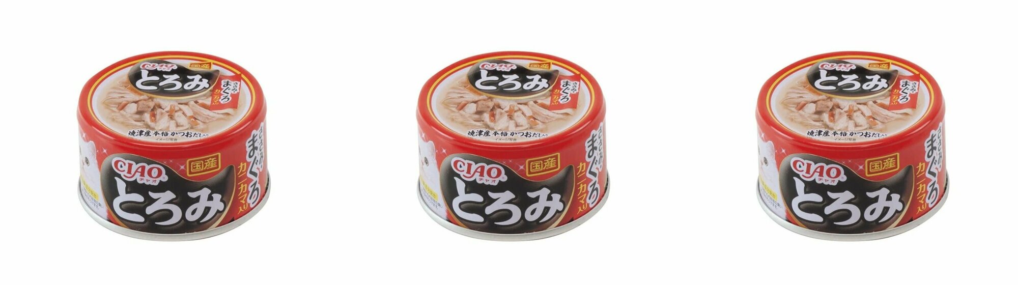 INABA консервы для кошек куриное филе и тунец магуро с добавлением сурими в бульоне, 80 г, 3 шт