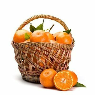 Корзинка с мандаринами