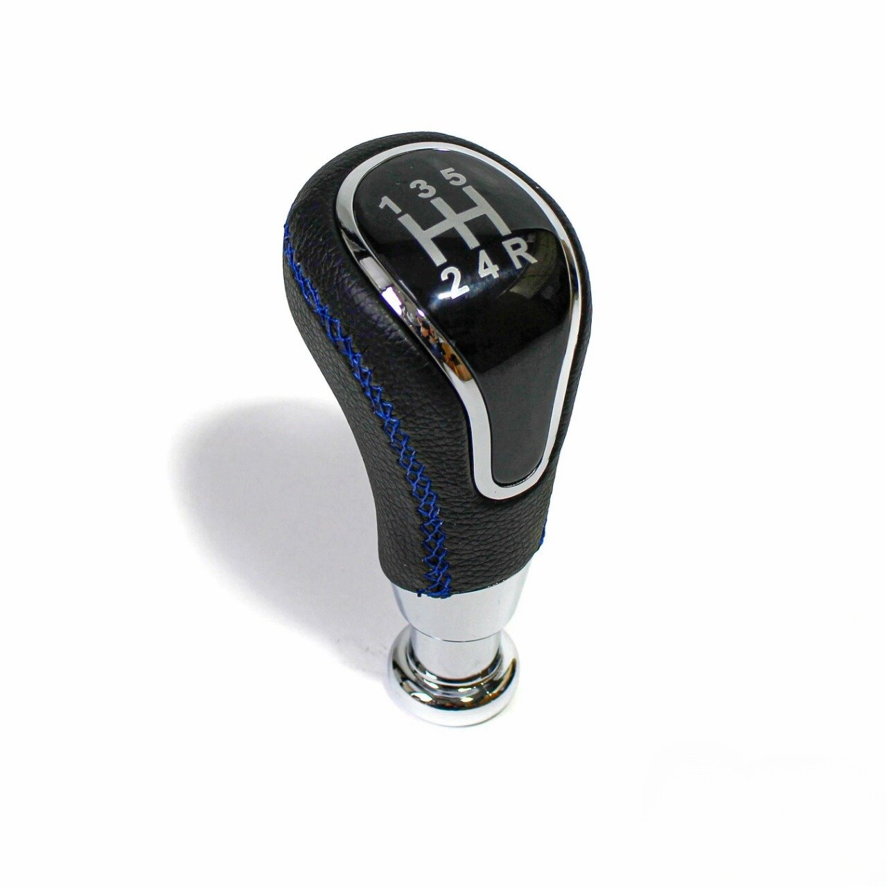 Насадка на рычаг КПП в стиле Веста лада Приора2/Калина2/Гранта синяя строчка