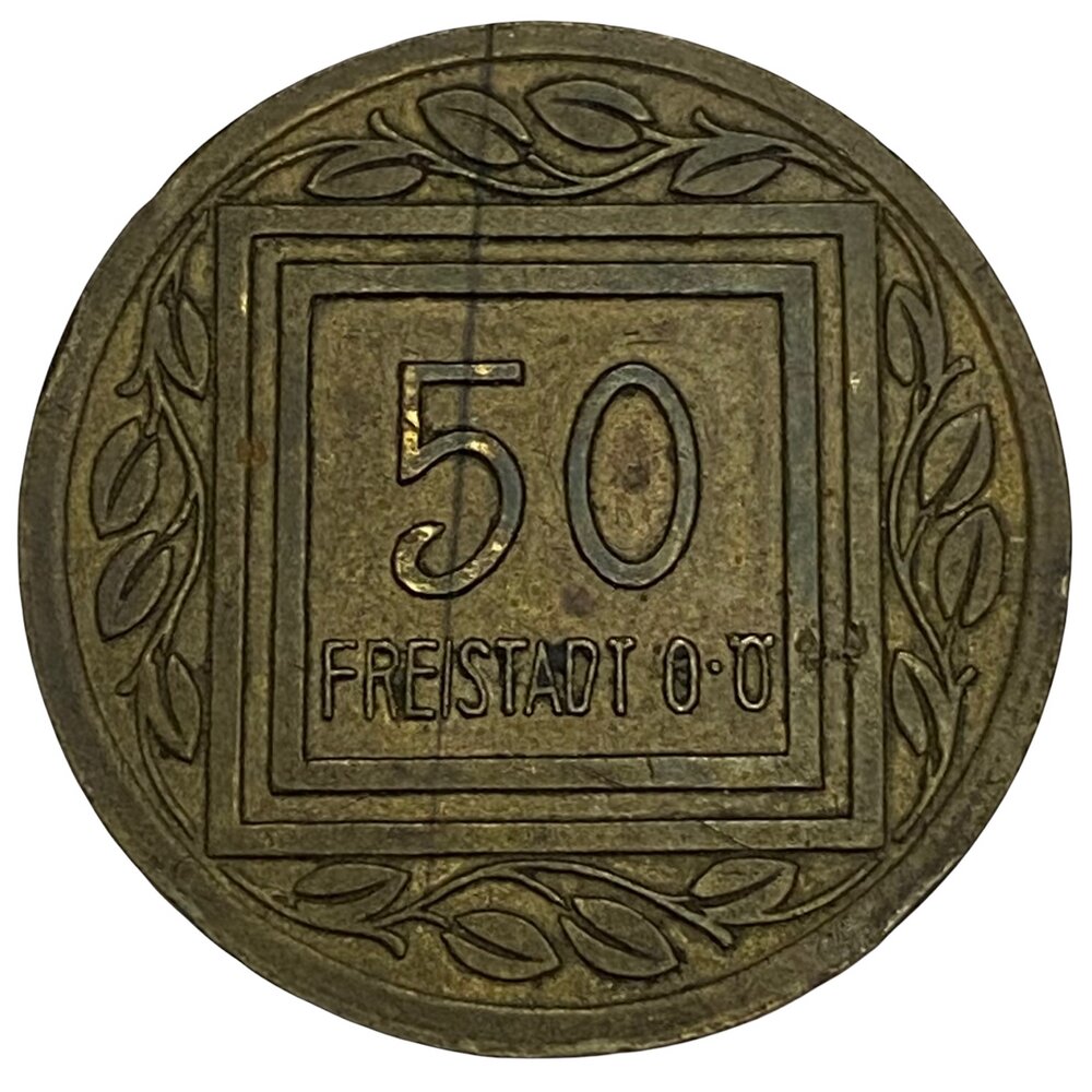 Австрия, Фрайштадт токен 50 геллеров 1915 г. (Kriegsgefangenenlager)