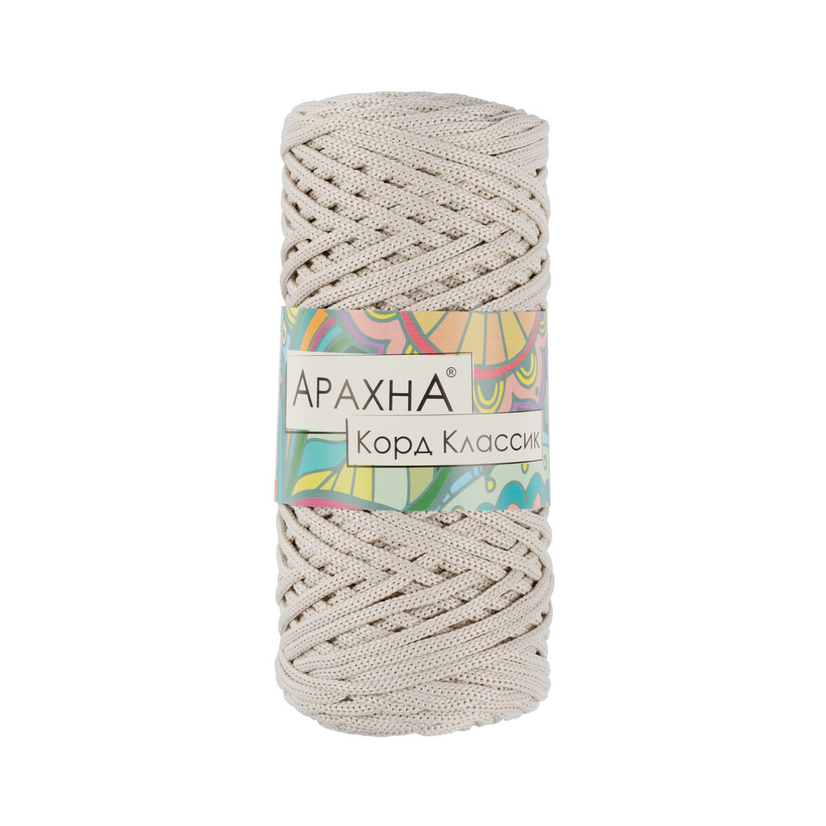 ARACHNA Cord Classic 100% полиэфир, пряжа 200 г ±10 г, 100 м, прочная и износостойкая цвет №20 яр. зеленый (1шт)