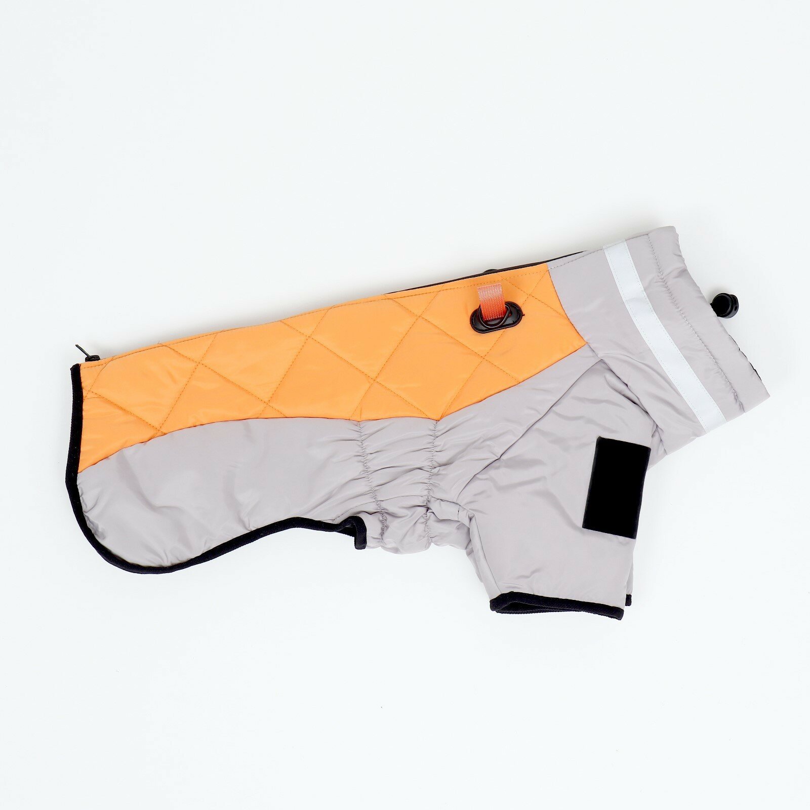 Куртка для больших собак, мембрана, 3XL (ДС 50, ОШ 49, ОГ 69см), серо-оранжевая 9, 9712599