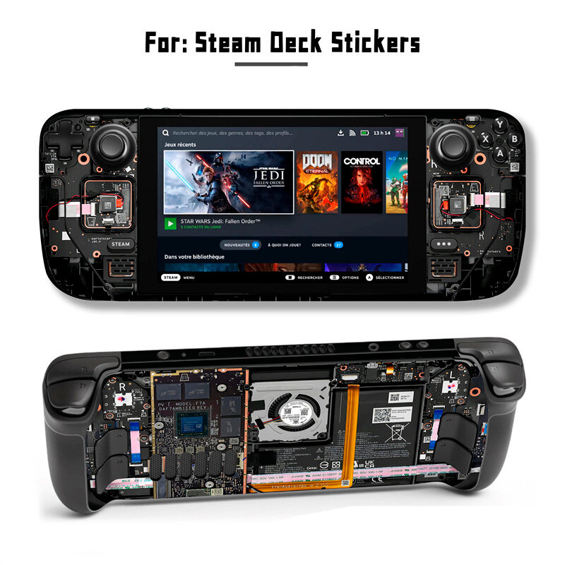 Наклейка/защитная плёнка для Steam Deck NO. 1236, Изнутри