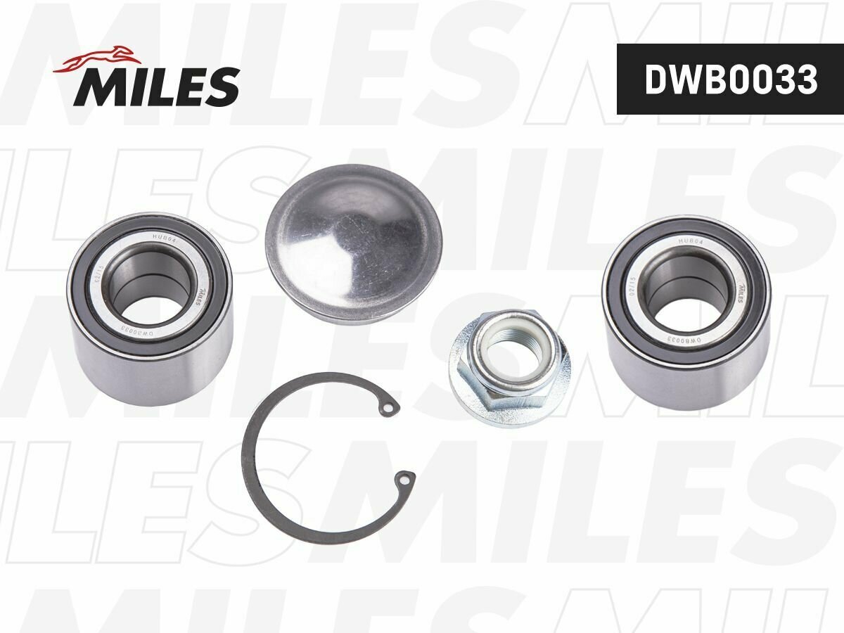 Подшипник ступ. RENAULT LOGAN I/NISSAN NOTE/CHEVROLET SPARK M300 04- зад, MILES DWB0033