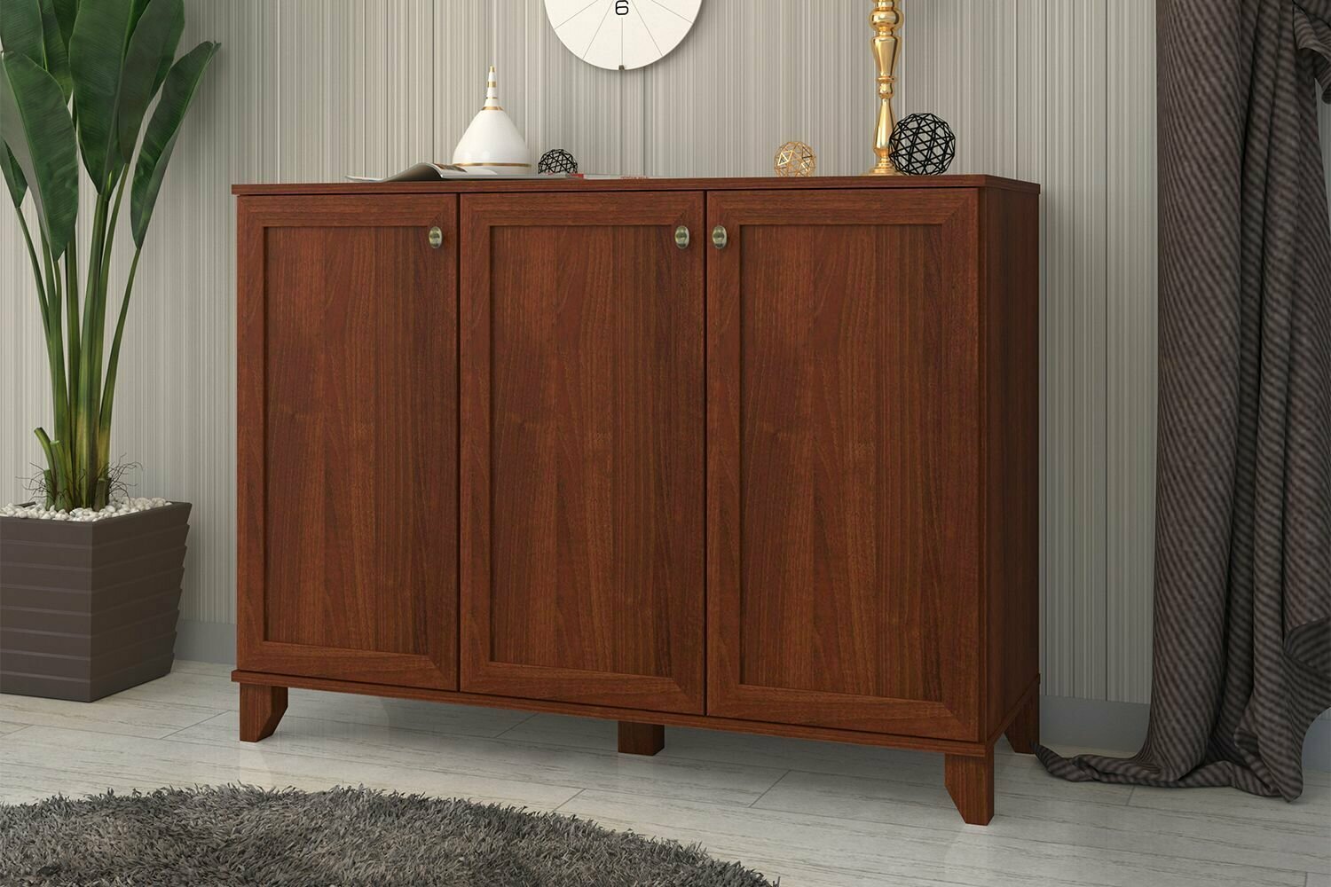 Комод Ренди 14М 120х40х90 ноче мария луиза, рамка квадро МДФ, ножка №3