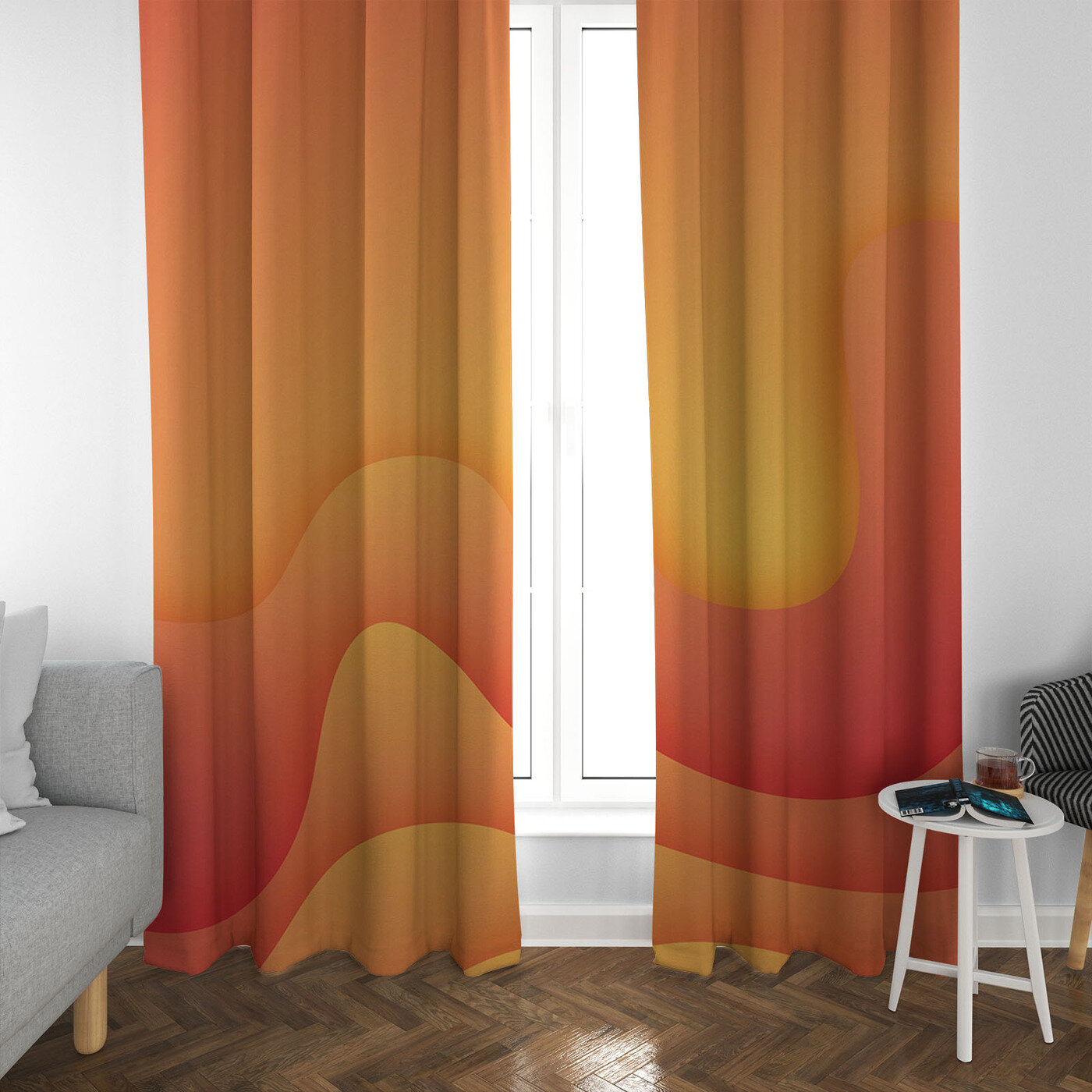 Фотошторы из габардина, 290х260см