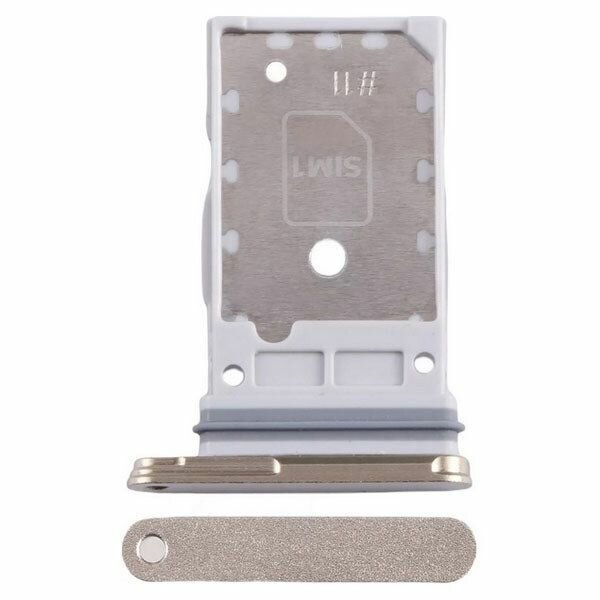 Держатель SIM для Samsung Galaxy S24 Ultra (SM-S928) золотистый (бежевый, желтый) card holder адаптер переходник лоток слот для СИМ-карты