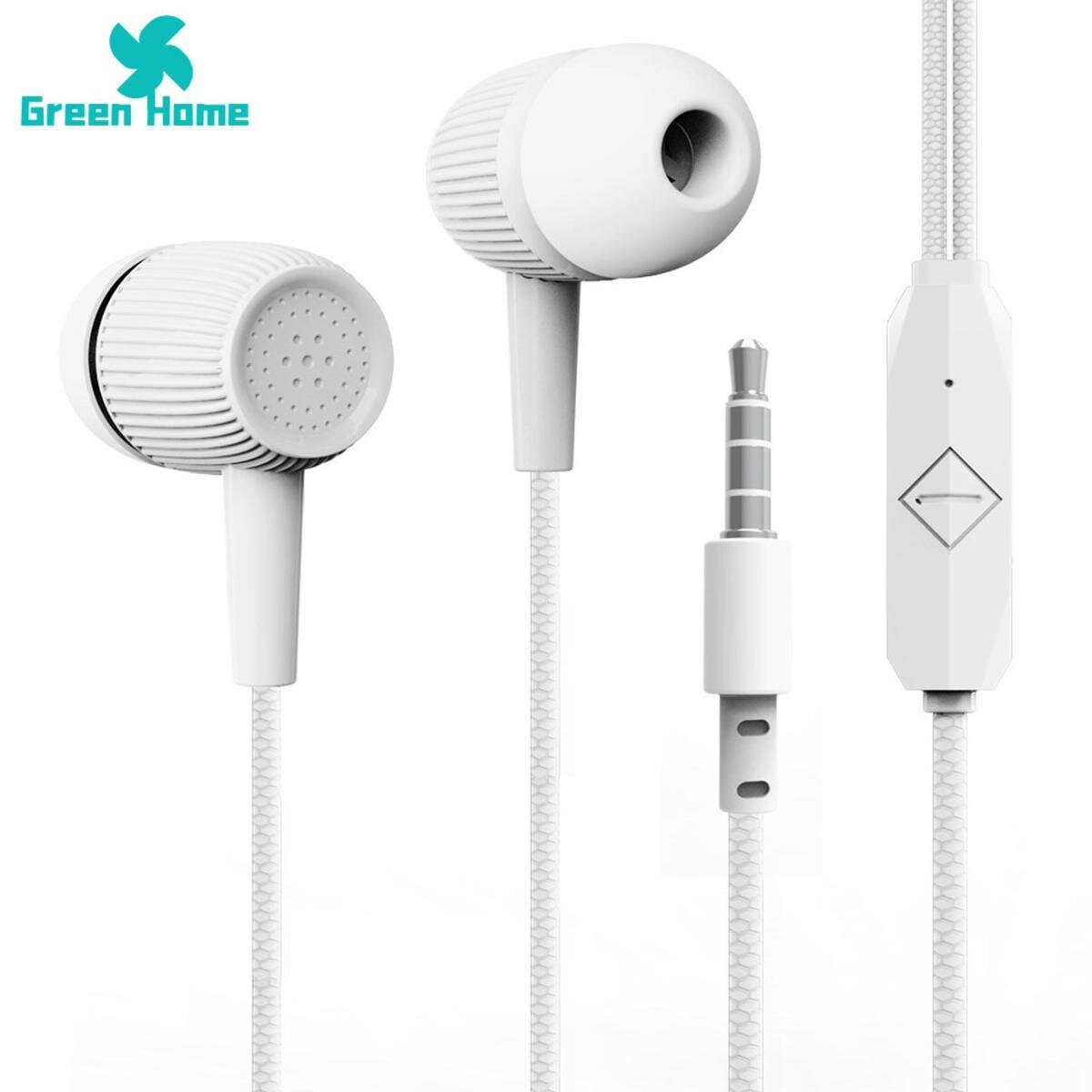 Проводные наушники Green Home, совместимые с HD, для звонков, Hi-Fi-звука, внутриканальные музыкальные наушники