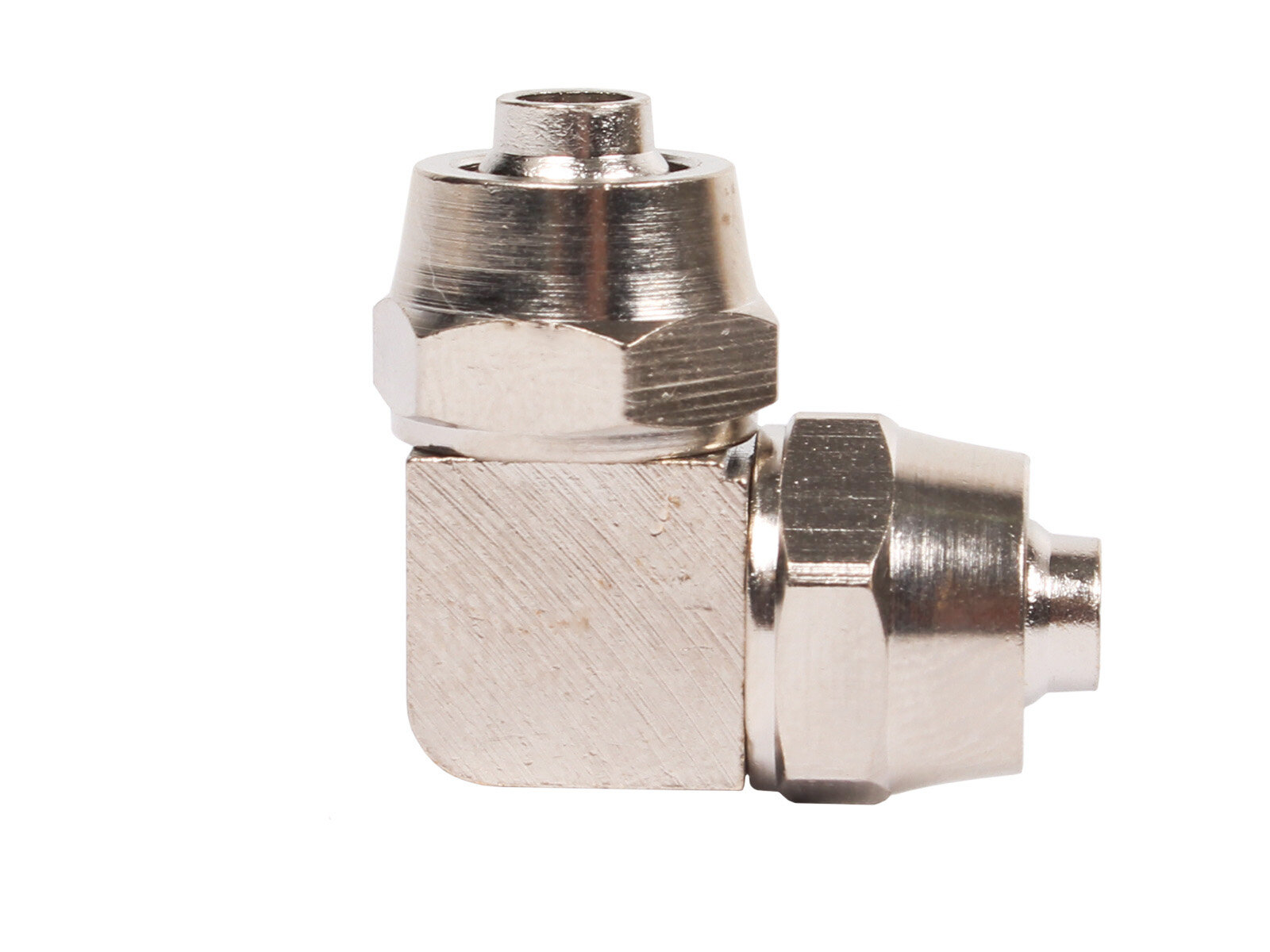 Фитинг угловой AnroKey KPV-8, с накидными гайками, диаметр 6-8 мм