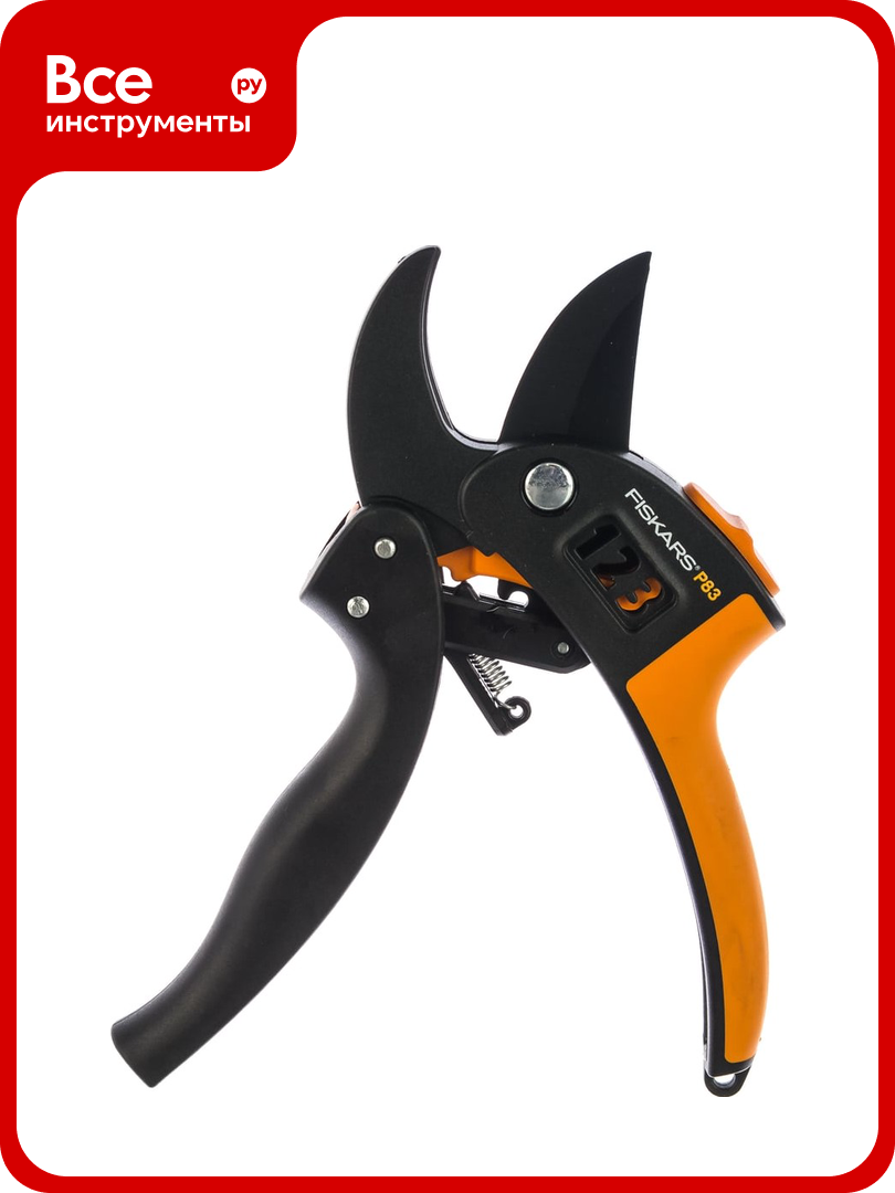 Контактный, Fiskars, секатор с храповым механизмом Fiskars 1000575 (111670), стрижки веток и подравнивания,