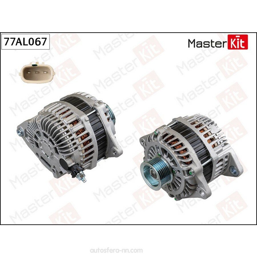 MASTERKIT 77AL067 77AL067 генератор\ NISSAN MURANO (Z51) 3.5 130A (14V 130A)