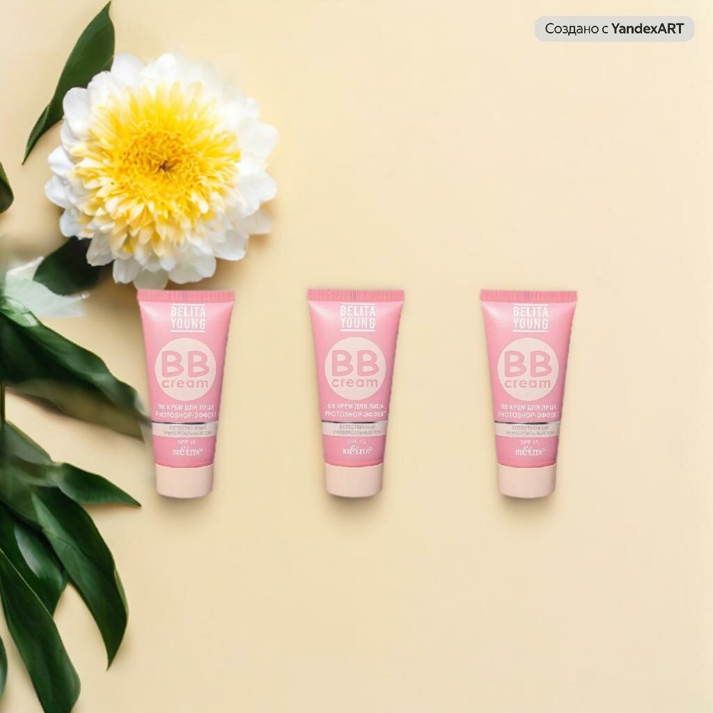 Вв-крем для лица Belita YOUNG, умеренный тонирующий эффект, 30 мл, 3 шт