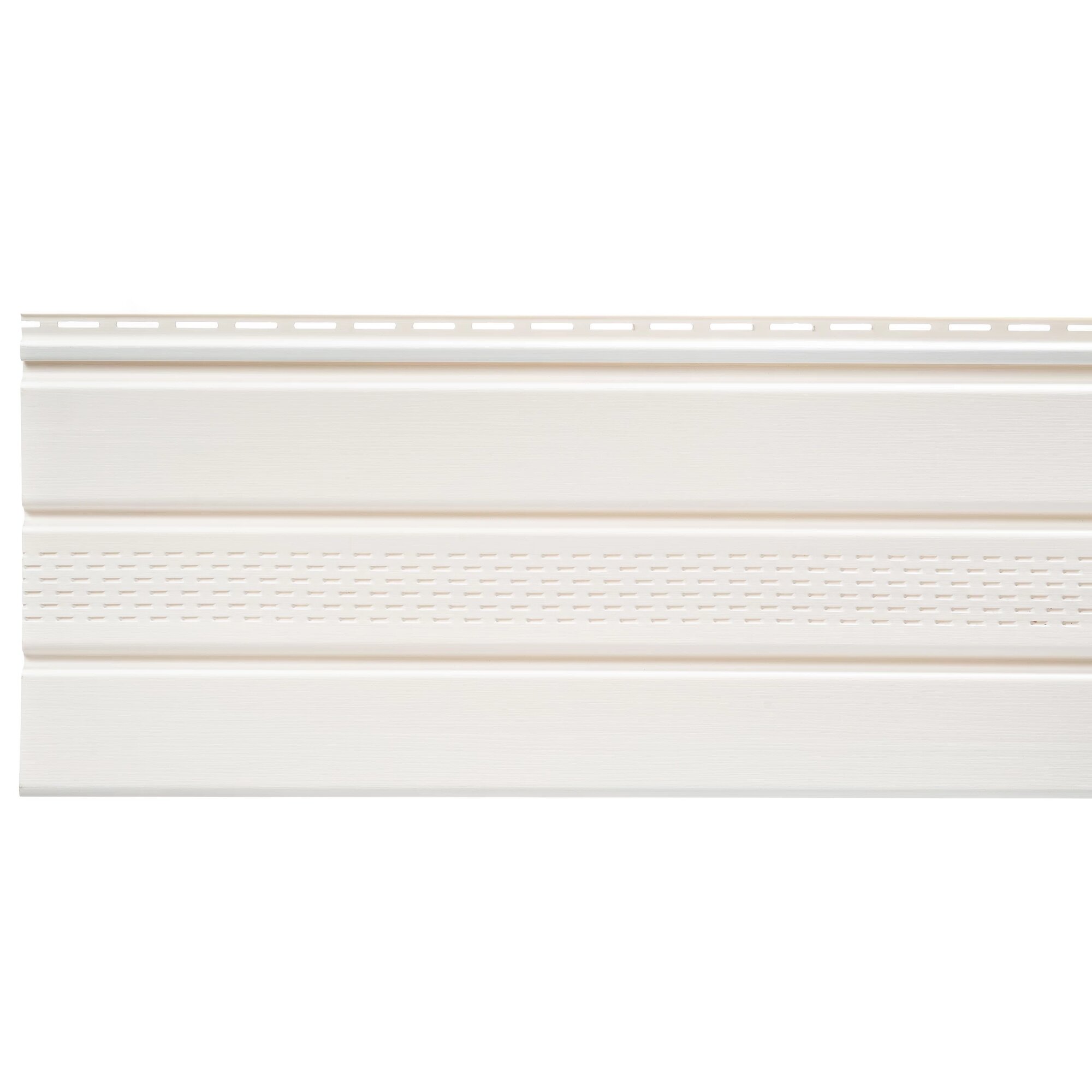 Софит ПВХ с центральной перфорацией Docke Standard пломбир 3000х305 мм Docke PSSF-1044