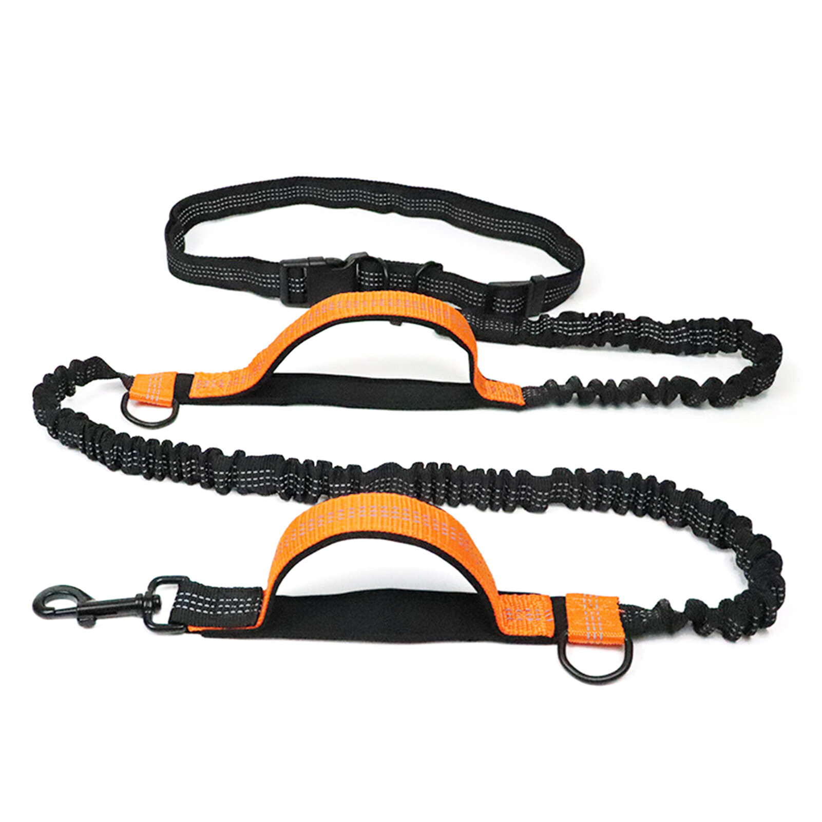 Поводок для домашних животных, светоотражающий, для бега на открытом воздухе, с двойной выдвижной цепочкой для собак.
