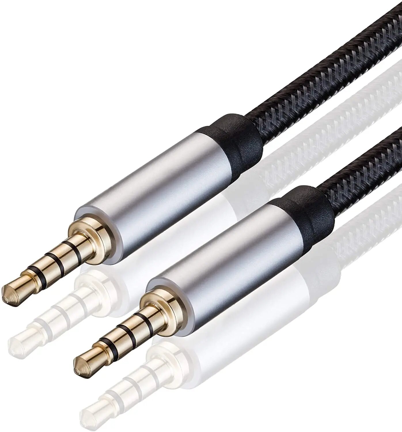 AUX кабель 3.5 мм, 1.5 м, черный