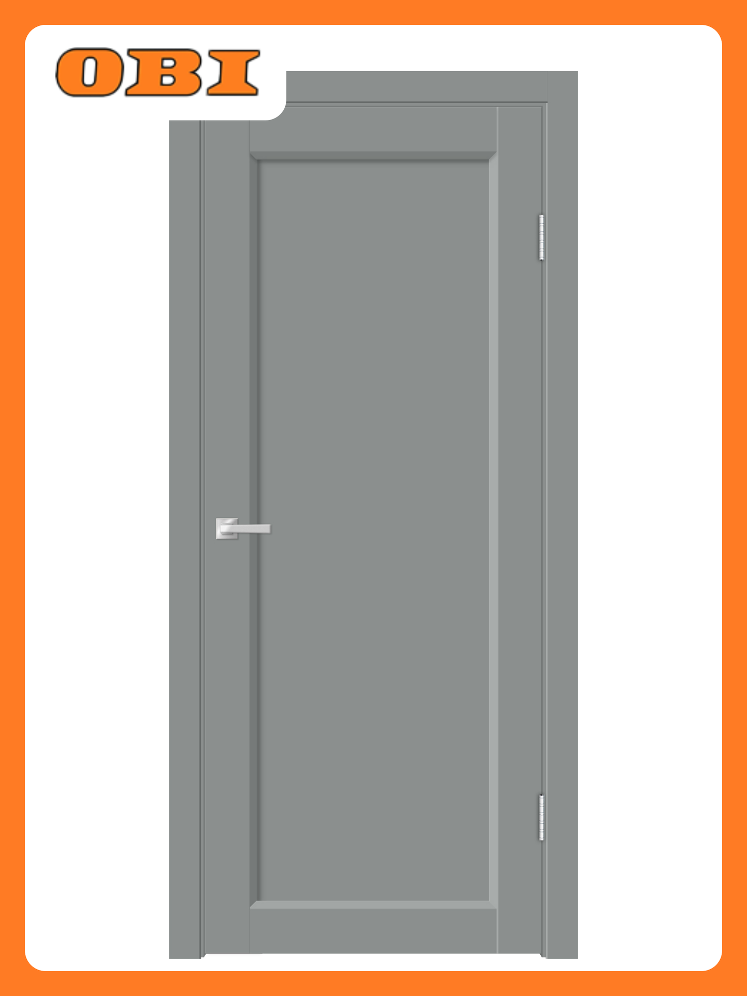 Межкомнатная дверь VellDoris Emalux ДПГ Style 3 4P, глухая, серая