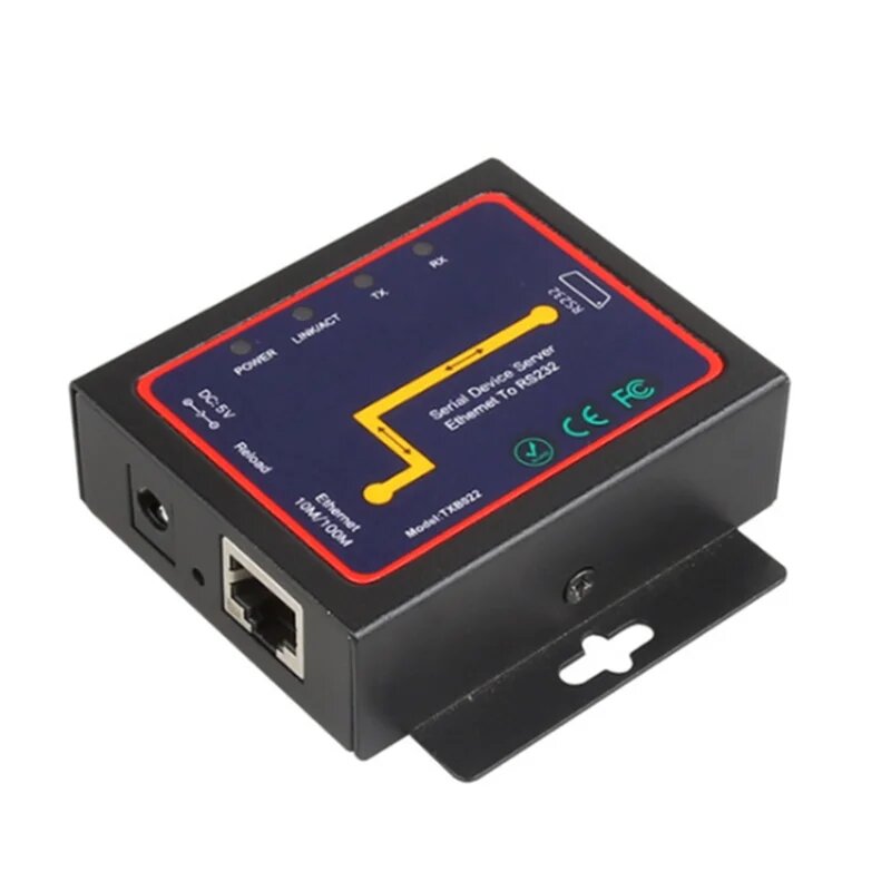 Промышленный преобразователь Modbus Serial RS232 RS485 RS422 в Ethernet Сервер устройств TCP/RTU/UDP RJ45 в RS232+RS485